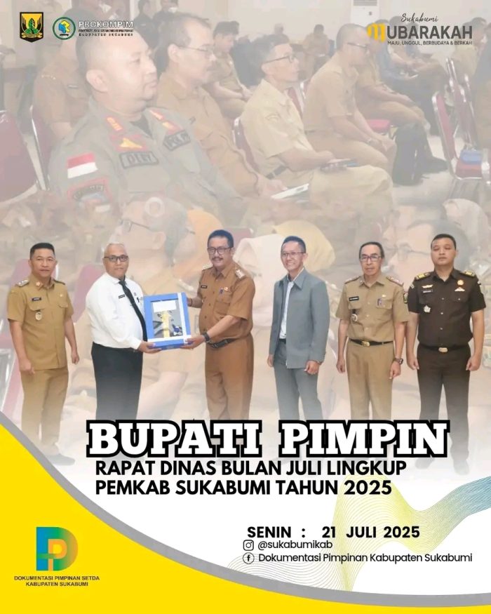 Bupati Sukabumi Pimpin Rapat Dinas Bulan Juli 2025 - Target Buser Online